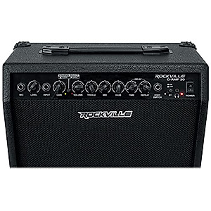Rockville G-AMP 30 Watt Guitar Combo Amplifier Amp Bluetooth/Mic in+Footswitch