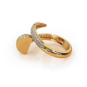 L & M Accessorize - 925 Sterling Silver 18K Yellow Gold Plated Nail Ring (9)