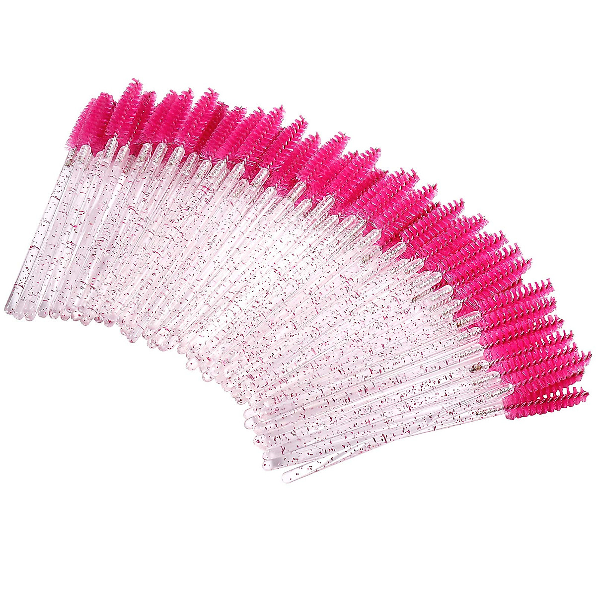 200 PCS Disposable Crystal Eyelash Mascara Brushes Wands for Eye Lash Extension, Eyebrow and Makeup (Black)