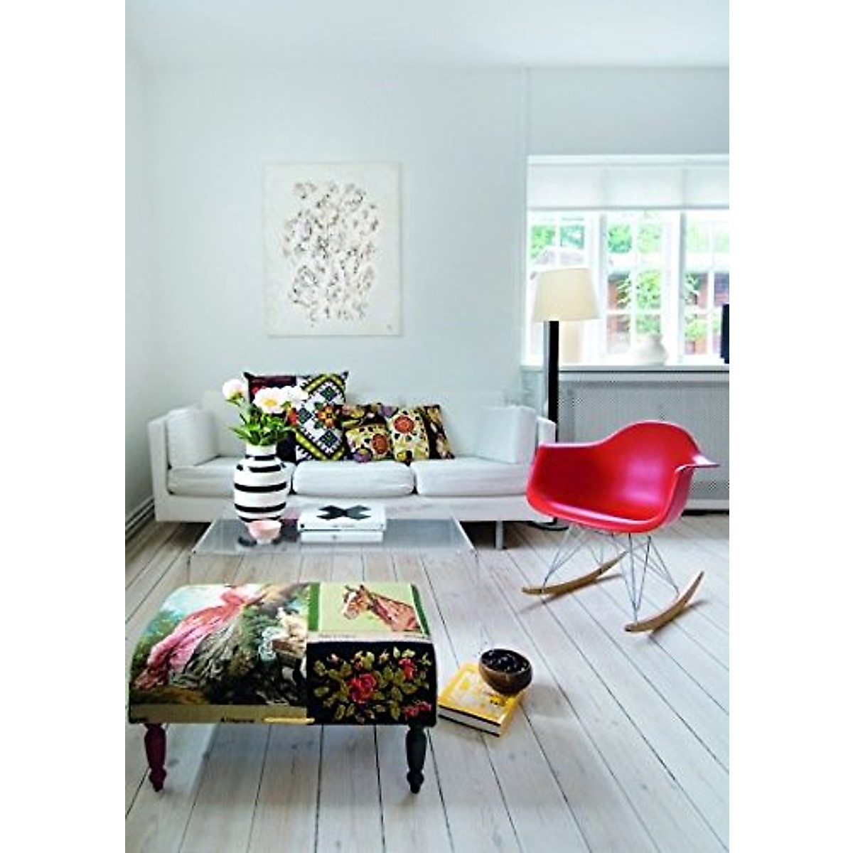 2xhome Modern Molded Plastic Shell Rocking Chair with Metal Eiffel Wire Frame and Wooden Rocker Legs, Bright Red, Single, Set of 1