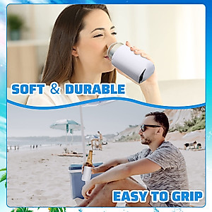 Umigy 200 Pcs Can Coolers Bulk, Insulated Neoprene Beer Can Cooler Sleeves, Plain Can Cooler Cover for Sublimation Soda Drink Water Bottle Birthdays Weddings Bachelorette Party