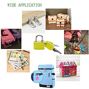 Suitcase Lock with Keys, Multicolor Small Padlock for Backpacks, Laptop Bags, Boxes, Storage Cabinets, 6 Pcs