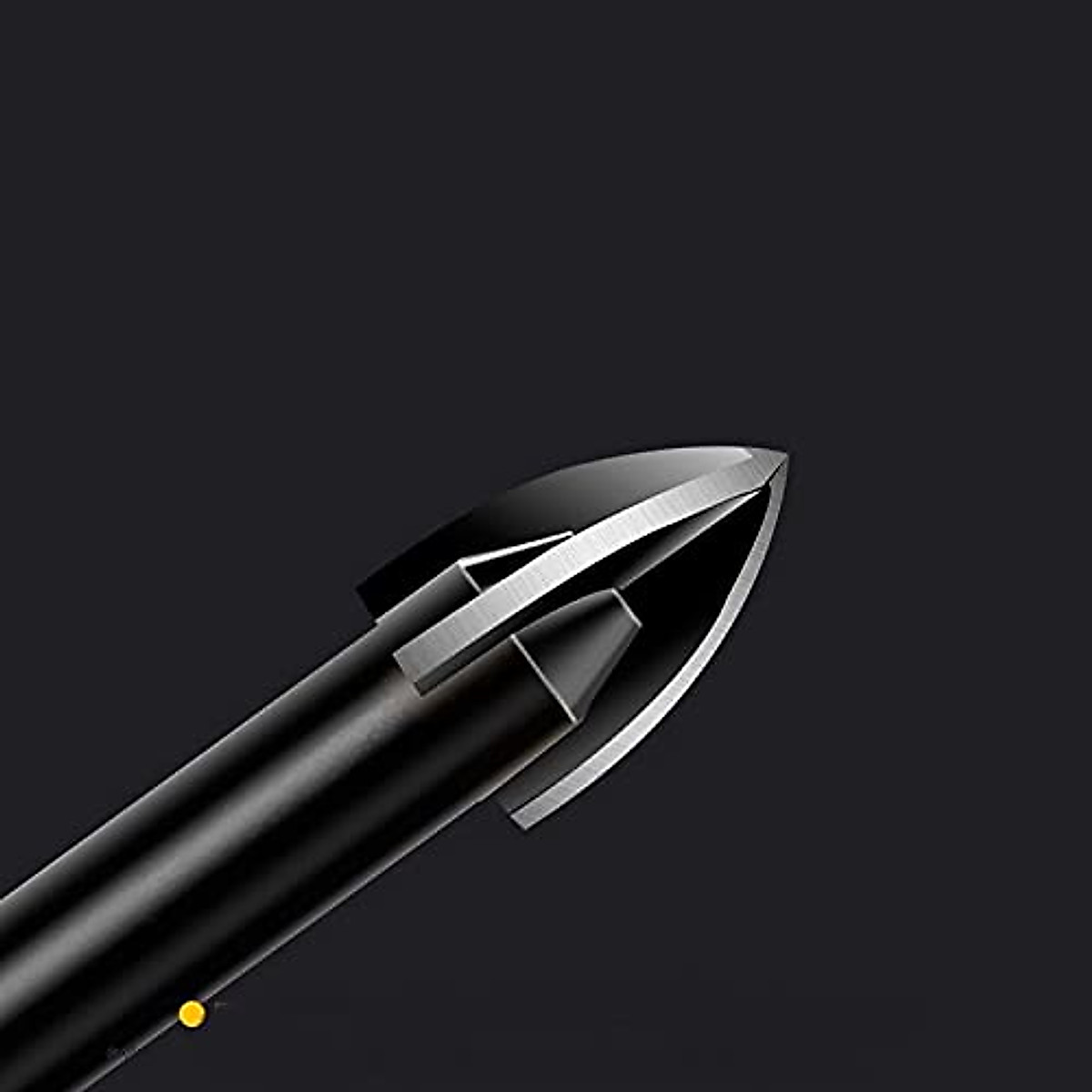 MOOKEENONE 6Pcs* Drill Bits, Tipped Ceramic Tile Cutter with 1/4" Hex Shank Triangle Hole Drill for Concrete Wall Glass