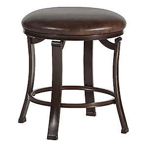 Hillsdale Furniture Hastings Backless Vanity Stool, Antique Brown