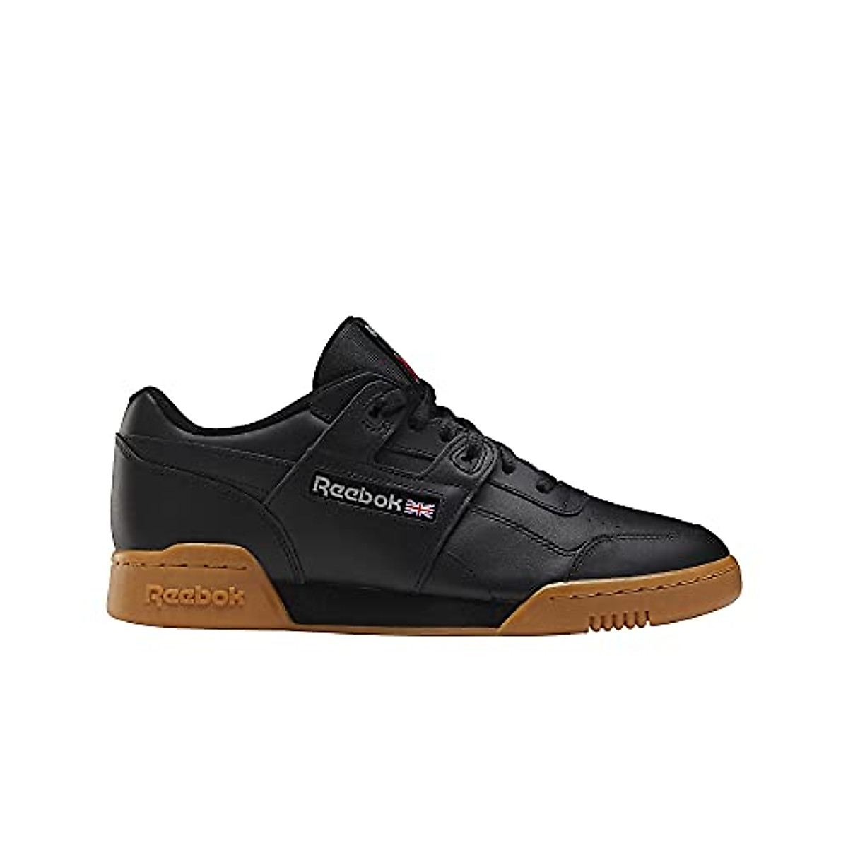 Reebok Men Workout Plus Sneaker, Black/Carbon/Classic red, 10.5