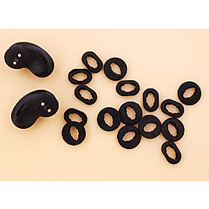 IiEXCEL Galaxy Buds Live Adapter Tips Eartips Earbuds, 8 Pairs Replacement S/L 2 Size Silicone Rubber Ear Tips Buds Wing Tips Fit in Case Compatible with Samsung Galaxy Buds Live - Black