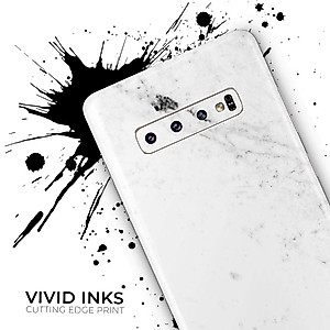 DesignSkinz White and Black Marble Surface Protective Vinyl Decal Wrap Skin Cover Compatible with The Samsung Galaxy S20 (Screen Trim & Back Glass Skin)