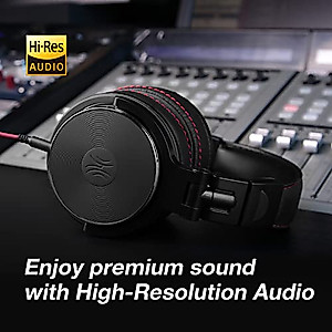 OneOdio Hi-Res Over Ear Headphones for Studio Monitoring and Mixing, Sound Isolation, Protein Leather Earcups, 50mm Driver Unit, Wired Headphones for AMP Guitar Keyboard (Pro-50)
