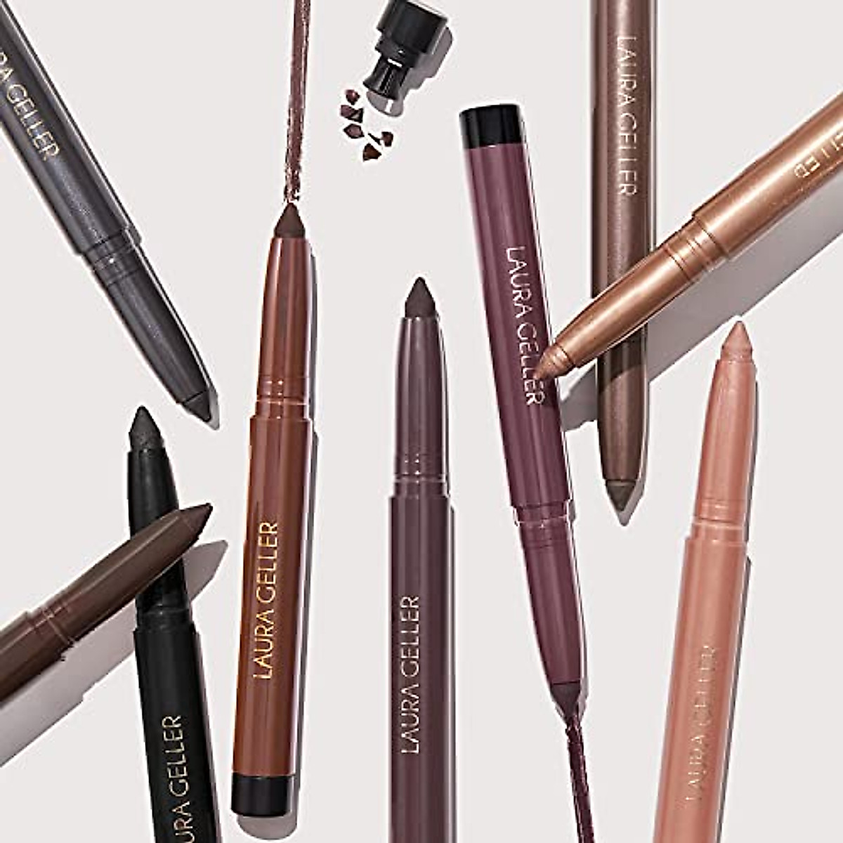 LAURA GELLER NEW YORK Kajal Longwear Kohl Eyeliner Pencil with Caffeine, Smooth & Blendable Makeup, Dark Brown