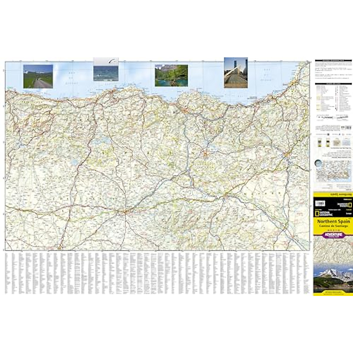 Northern Spain: Camino de Santiago Map (National Geographic Adventure Map, 3306)