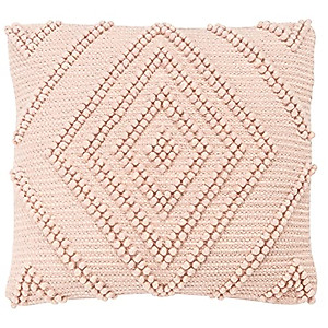 Safavieh Home Collection Eira Boho Rose 20-inch Square Decorative Accent Throw Pillow (Insert Included) PLS124C-2020, 22"x22"
