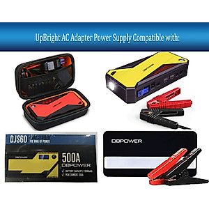 UpBright 15V AC/DC Adapter Compatible with DBPower DJS60 AP0384 DJS10 DJS20 DJS30 DJS50 DB Power DJS 10 20 30 50 60 400A 500A 600A 800A Peak Amp 12V Battery Car Jump Starter DC15V 1A Supply Charger