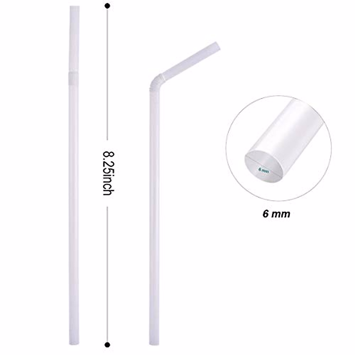 200 Count 100% Plant-Based Wrapped Compostable Straws - Plasticless Biodegradable Flexible Drinking Straws - A Fantastic Eco Friendly Alternative to Plastic Straws