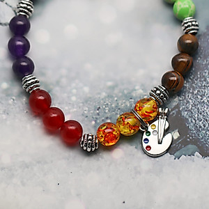 VALAFO Artist Bracelet Gifts for Women a Painter Artistic Bracelets Painters Palette Jewelry Art Artist Bracelet