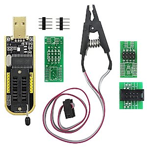 KeeYees SOP8 SOIC8 Test Clip and CH341A USB Programmer Flash for Most of 24 25 Series BIOS Chip with PDF Tutorial