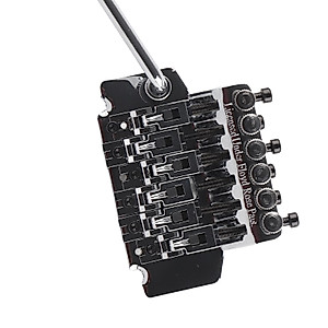 Double Rocking Tremolo Bridge System,Electric Guitar Spring Stabilizer Device Double Vibrato System Compatible with ST Style Electric Guitar(silver)