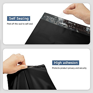 KKBESTPACK 100 Pcs 12x15.5 Poly Mailer Envelopes Shipping Bags Self Adhesive Waterproof Bags (Black), 12 x 15.5