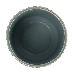 Bloomingville Coastal Stoneware Pot with Raised Dots and Crackle Glaze, Sky Blue, 6"