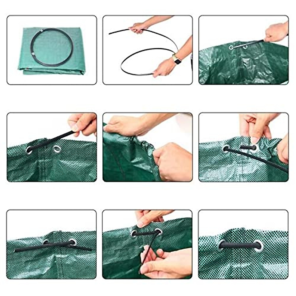 32 Gallon Garden Bag - Reuseable Heavy Duty Gardening Bags, Lawn Pool Garden Leaf Waste Bag