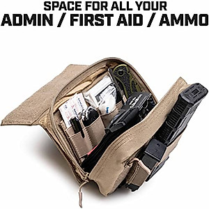 Tacticon Drop Pouch Elite | Combat Veteran Owned Company | Dangler Pouch Compatible with Any Vest with Hook and Loop at Front