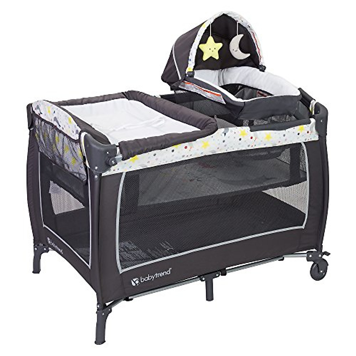 Baby Trend EZ Ride 35 Travel System, Sophia & Lil Snooze Deluxe 2 Nursery Center, Twinkle Twinkle Moon