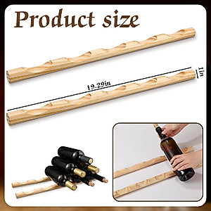 Barydat 4 Pcs Compact Wooden Wine Rack Wood Wine Bottle Holder Countertop Wine Holder Stand Display Wine Rack Shelf Small Stackable Wine Bottle Storage Organizer for Cabinet Fridge Tabletop Bar