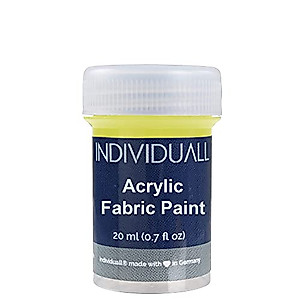 individuall Premium Fabric & Textile Paints Professional Grade Clothing Paint Set Art and Hobby Paints Craft Paint Set with 8 x 20 ml / 0.7 fl oz Vivid Colors For Beginners, Students, & Artists