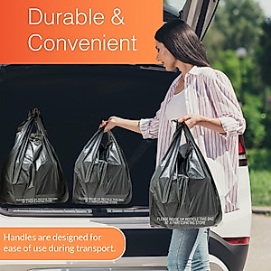 Reli. T-shirt Bags (300 Count) (Black) (11.5" x 6.5" x 21") - Black Plastic Bags (Plain) - Grocery, Shopping, Restaurants