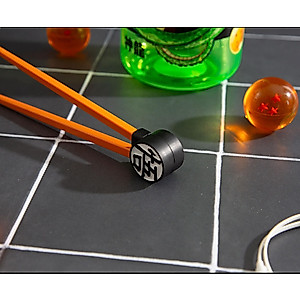 Dragon Ball Super Goku Symbol PVC Plastic Training Chopsticks For Beginners | Reusable Utensil Set For Ramen Noodles, Sushi, and More