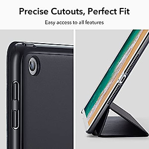 ESR Yippee Trifold Smart Case for iPad 9.7 2018/2017 [A1822, A1823,A1893,A1954](Not for iPad 10.2), Lightweight Smart Cover with Auto Sleep/Wake, Hard Back Cover for iPad 5th/6th Gen ,Black