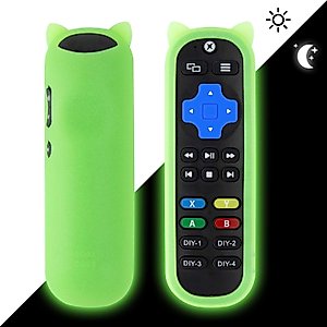 Replacement Remote Control for Xbox one, Xbox One S and Xbox One S, Standard IR Learning Remote with Grow in Dark Green Case (Remote+Green Case)