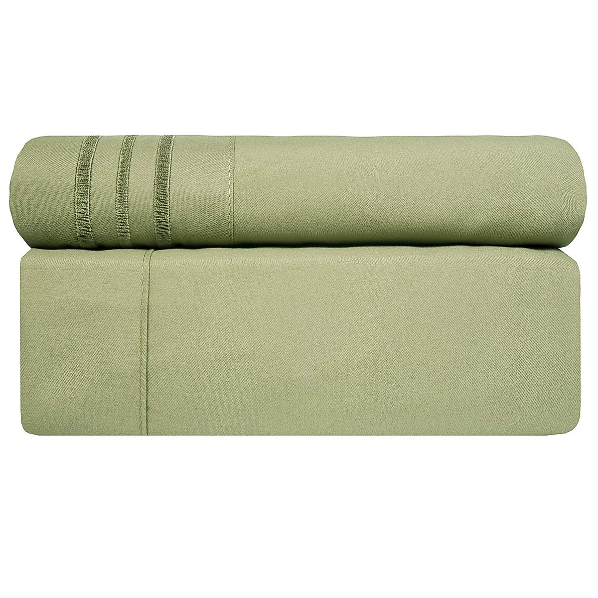 Twin XL Sheets - Breathable Luxury Sheets with Full Elastic & Secure Corner Straps Built In - 1800 Supreme Collection Extra Soft Deep Pocket Bedding Set, Sheet Set, Twin XL, Sage