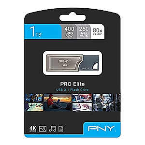PNY 1TB PRO Elite USB 3.1 Flash Drive - 400MB/s