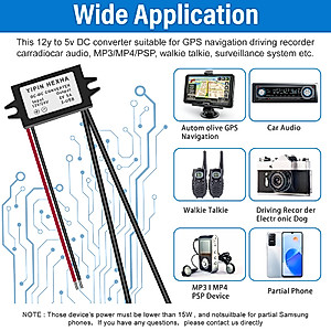 YIPIN HEXHA DC Converter 12V 24V to 5V 3A 15W Dual USB Female DC DC Buck Converter Adapter Step Down Module