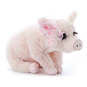 The Petting Zoo, Lash'z Pig Stuffed Animal, Gifts for Girls, Pig Plush Toy 12 inches