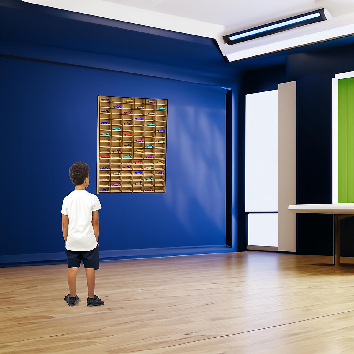 Alejandro Cortes Shelves Garage Collector's Shelf: 102-Slot Display Case Storage Organizer for 1/64 Scale Model Cars Toy Diecast , Ideal Model car Display case