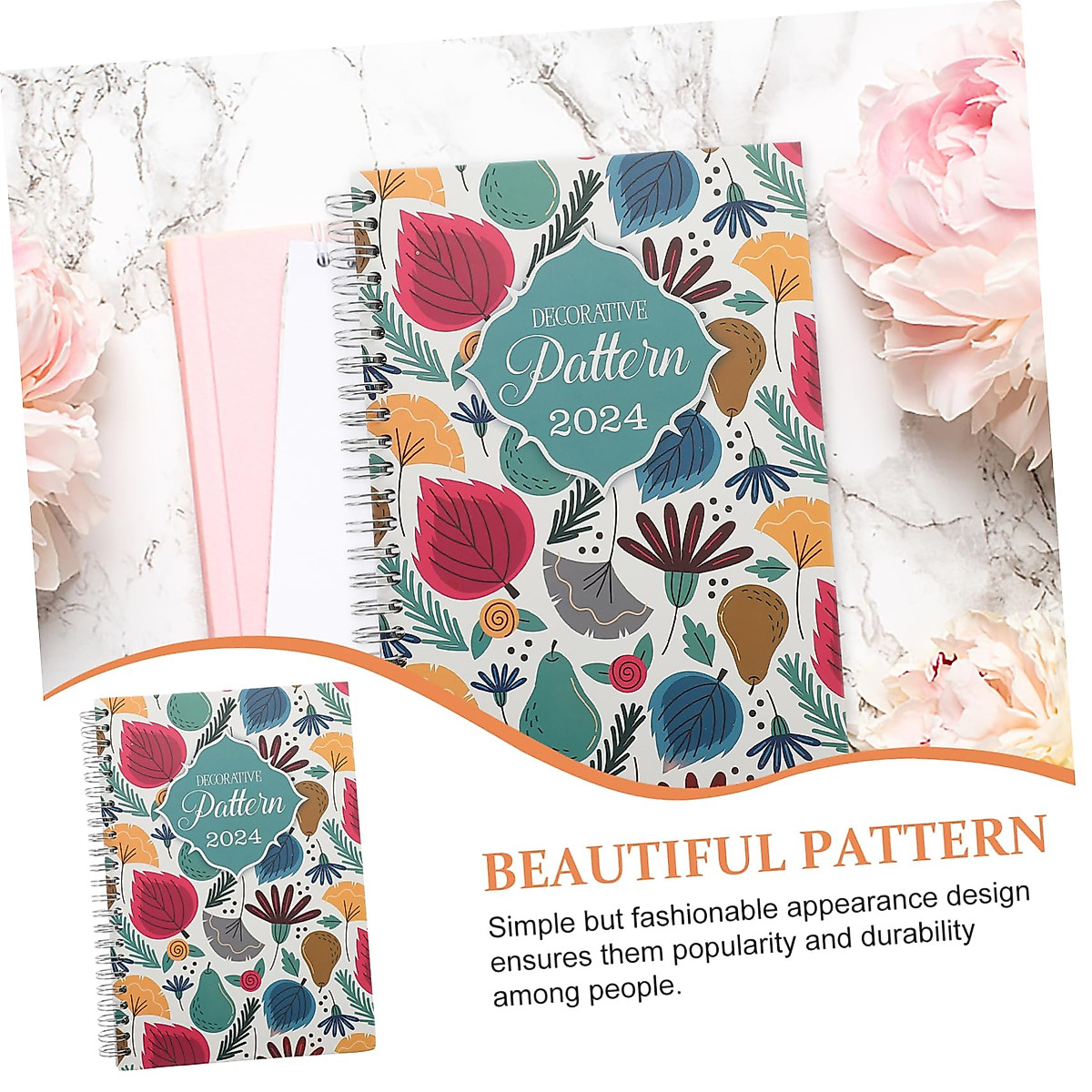 Tofficu 2024 Note Book Spiral Notebooks Notepad Office Decor Note Pad Monthly Planner Office Accessory Academic Planner Office Supply Weekly Calendar Pad Tear off Schedule Work Tearable