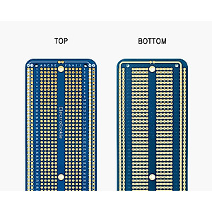ElectroCookie Solderable Breadboard Large PCB Board for Electronics Projects Compatible for DIY Arduino Soldering Projects, Gold-Plated (3 Pack, Blue)