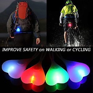 YUERWOVER Bike Balls Tail Light Silicone Cycling Creative Night Essential Reflectors Waterproof LED Warning Rear Light Heart Shaped Bicycle Seat Back Egg Lamp for Truck(Red)