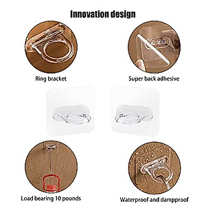 Adhesive Shower Gel Bottle Rack,Shampoo Dispenser Holder,Bath Lotion Hook,Liquid Soap Hanger,Multipurpose Bathroom Toilet Kitchen Wall Mounted Stand Device,No Drilling,Strong Bearing,Transparent(6pcs)