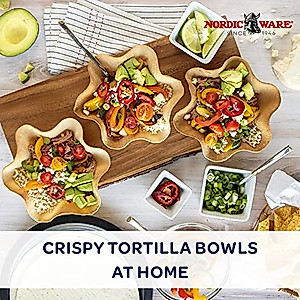 Nordic Ware Tortilla Bowl Maker, Fits up to 12", Silver