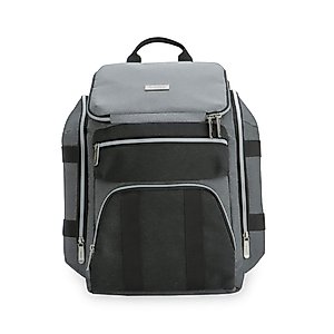 Baby Brezza Ultimate Changing Station Baby Diaper Bag Backpack - Extra Large Capacity Design with 17 Pockets, Perfect for 1 Baby or Twins, Grey