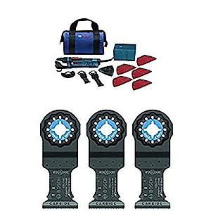 BOSCH StarlockPlus Oscillating Multi-Tool Kit and Snap-In Blade Attachment with Starlock Carbide Plunge Cut Blade