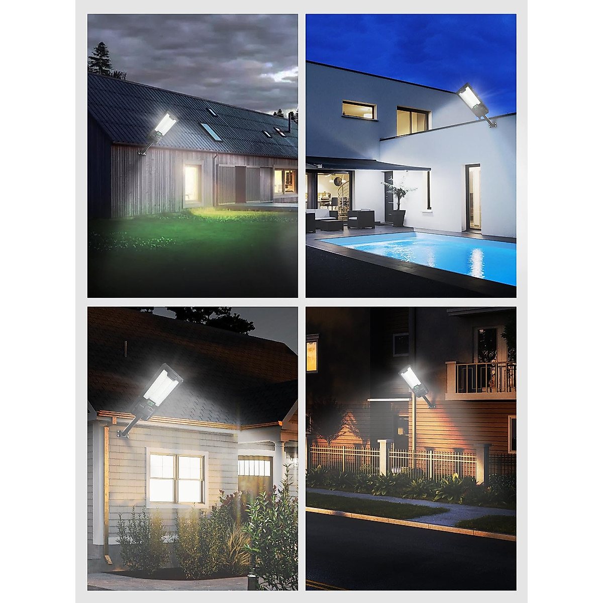 WONYO 1500W Solar Street Lights, Solar Parking Lot Lights with Remote Control & Radar Sensor, Waterproof IP65 Auto On/Off Solar Outdoor Light for Garden, Yard, Path, Basketball Court, Road