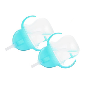 Munchkin Click Lock 7 Ounce Weighted Flexi-Straw Cup (2 Count, Blue/Blue)