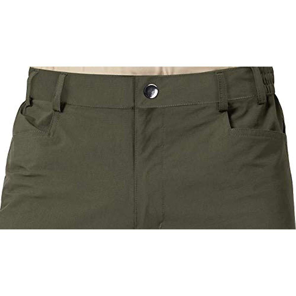 CRYSULLY Men's Outdoor Quick Dry Cargo Shorts Summer Climbing Shorts with Pockets Army Green