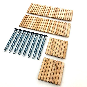 ReplacementScrews Hardware Kit Compatible with IKEA KALLAX 3 x 4 Shelf Unit 104.099.32 - All Screws (104321) and Dowels (101339)