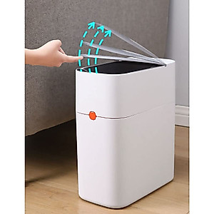 ASADAX Automatic Sensor Trash Can for Kitchen Corner Smart Trash Can Suction Bag Smart Dump Bathroom Trash Bin for Toilet