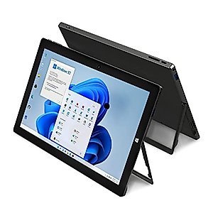 ZAOFEPU 11.6” Windows Laptop, 6+128GB Windows 10 Home Tablet PC, 2 in 1 Laptop with Touchscreen, 1920x1080 FHD Large Screen Tablet Computer Comes with a Bracket and Keyboard, Powerful 5000mAh-Black