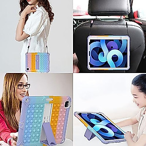 XZC iPad Pro 12.9 Case 2022/2021/2020/2018 Heavy Duty Shockproof Cover for iPad Pro 12.9 Inch 6th Generation 2022 / 5th Gen 2021 / 4th Gen 2020 / 3rd Gen 2018 (Rainbow 2)